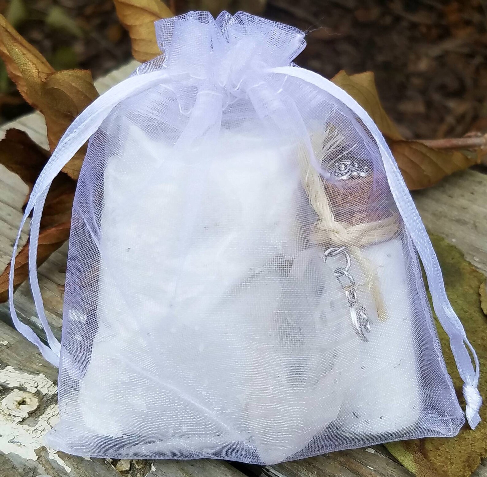 White Cauldron Ritual Sand Bottle Gift Set 4oz Ritual Crystal | Etsy