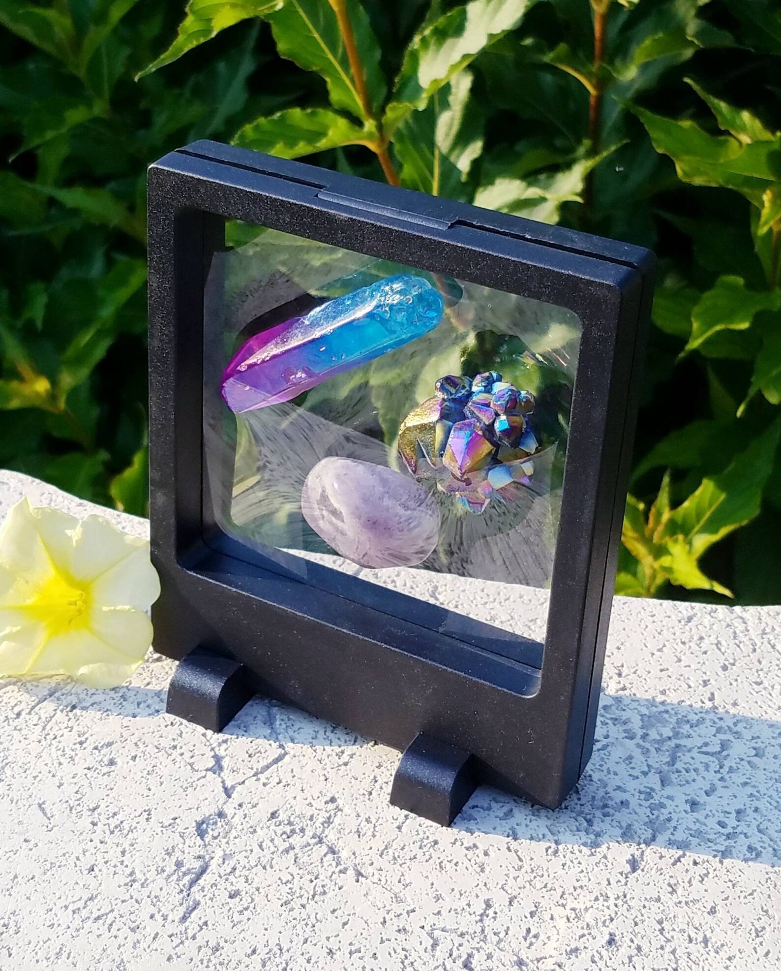 Unique 3D Gem and Crystal Floating Suspension Frame Display - Etsy