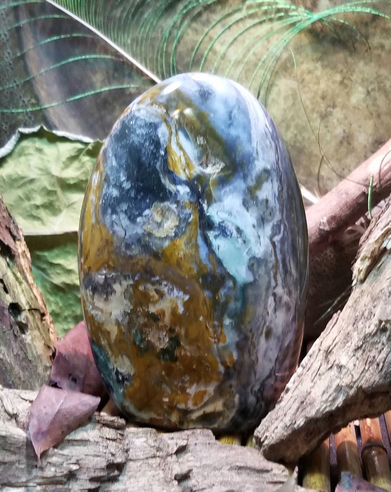 Blue Ocean Jasper Crystal Geode Druzy Natural Stone Free Form - Etsy