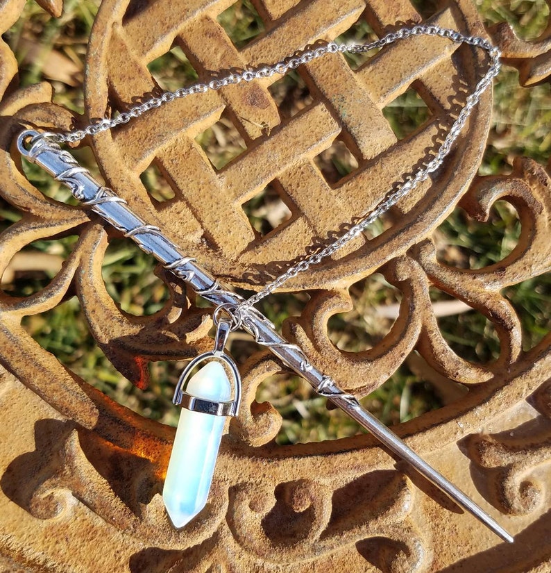 Wand Magic Magical Enchanted Pendulum Opalite Dowsing Hand - Etsy