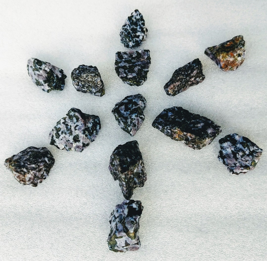 Merlinite Indigo Gabbro Mystic Merlinite Raw Rough Stone Crystal ...