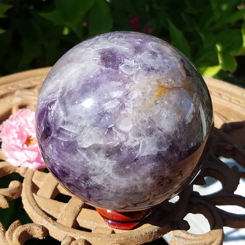 Dark Purple Amethyst Crystal Ball Rainbow Sphere Witches Orb - Etsy