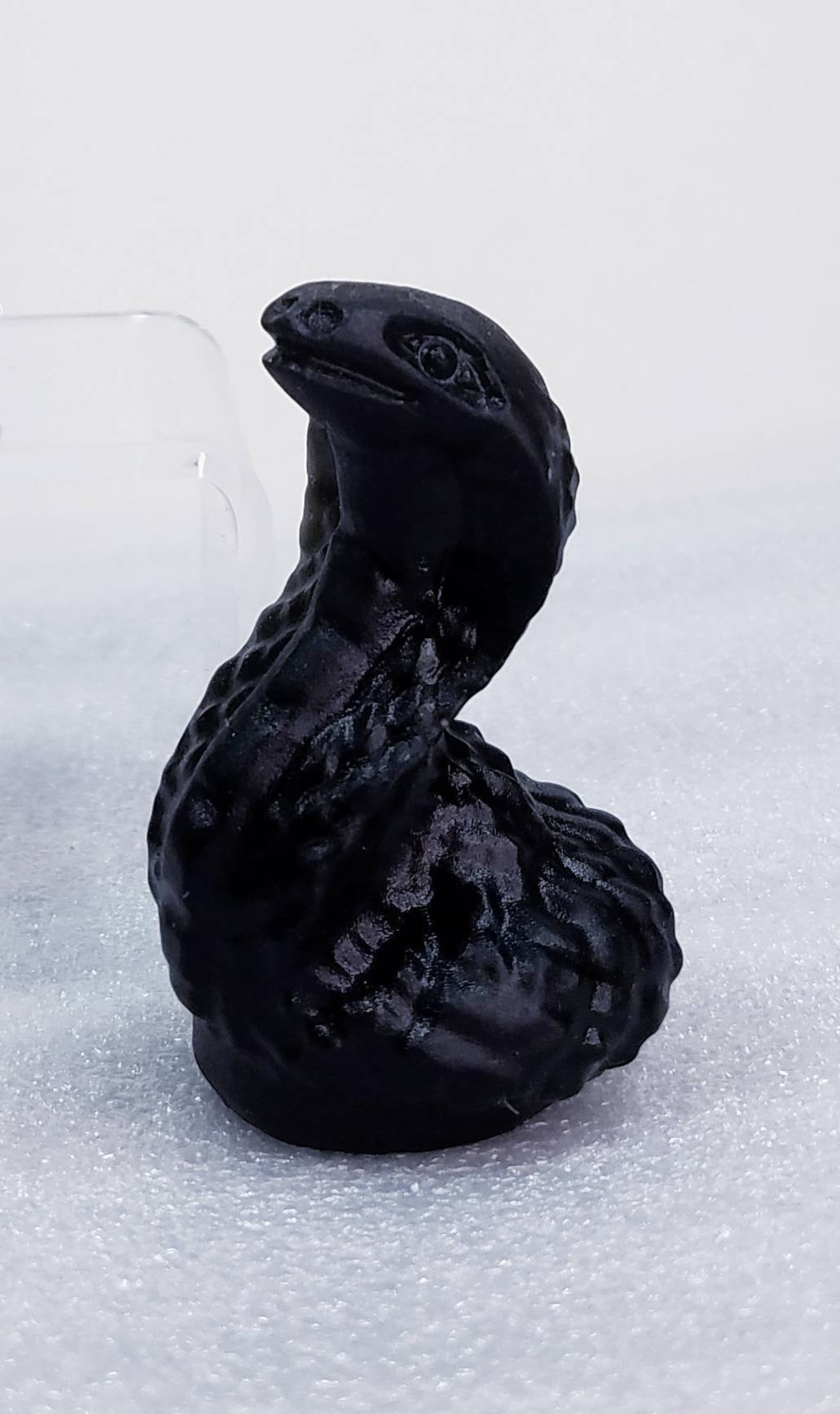 Black Obsidian Snake Serpent Spirit Totem Cobra Detailed Hand - Etsy