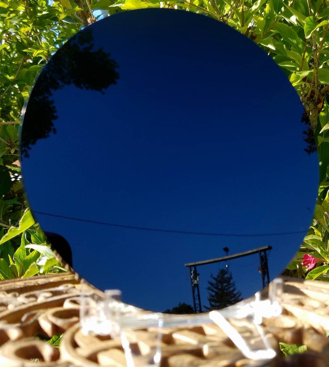 LG Black Obsidian Crystal Scrying Mirror Plate Crystal 180mm | Etsy