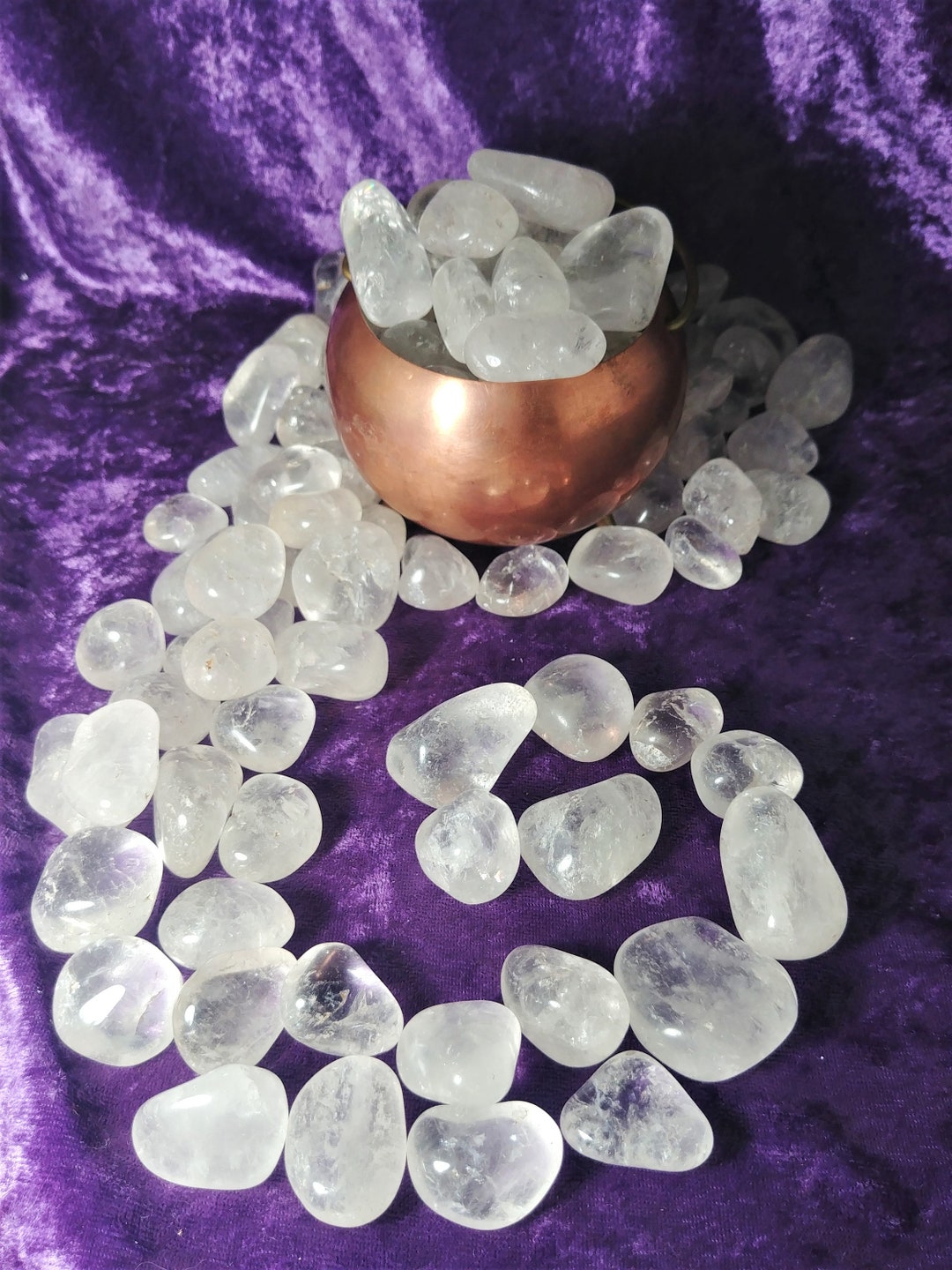 Clear Quartz Crystal Tumbled Stone Healing Large Crown Chakra Reiki ...