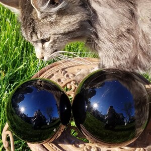 120mm Large Black Obsidian Sphere Crystal Ball Orb Scrying Divination ...