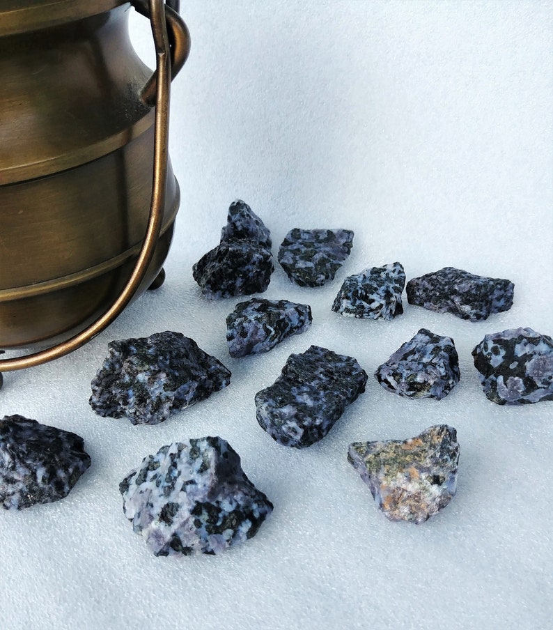 Merlinite Indigo Gabbro Mystic Merlinite Raw Rough Stone - Etsy