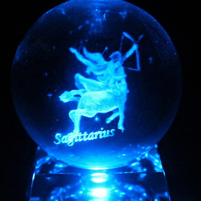 Clear Glass LED Light Display Stand Crystal Ball Tower Holder - Etsy