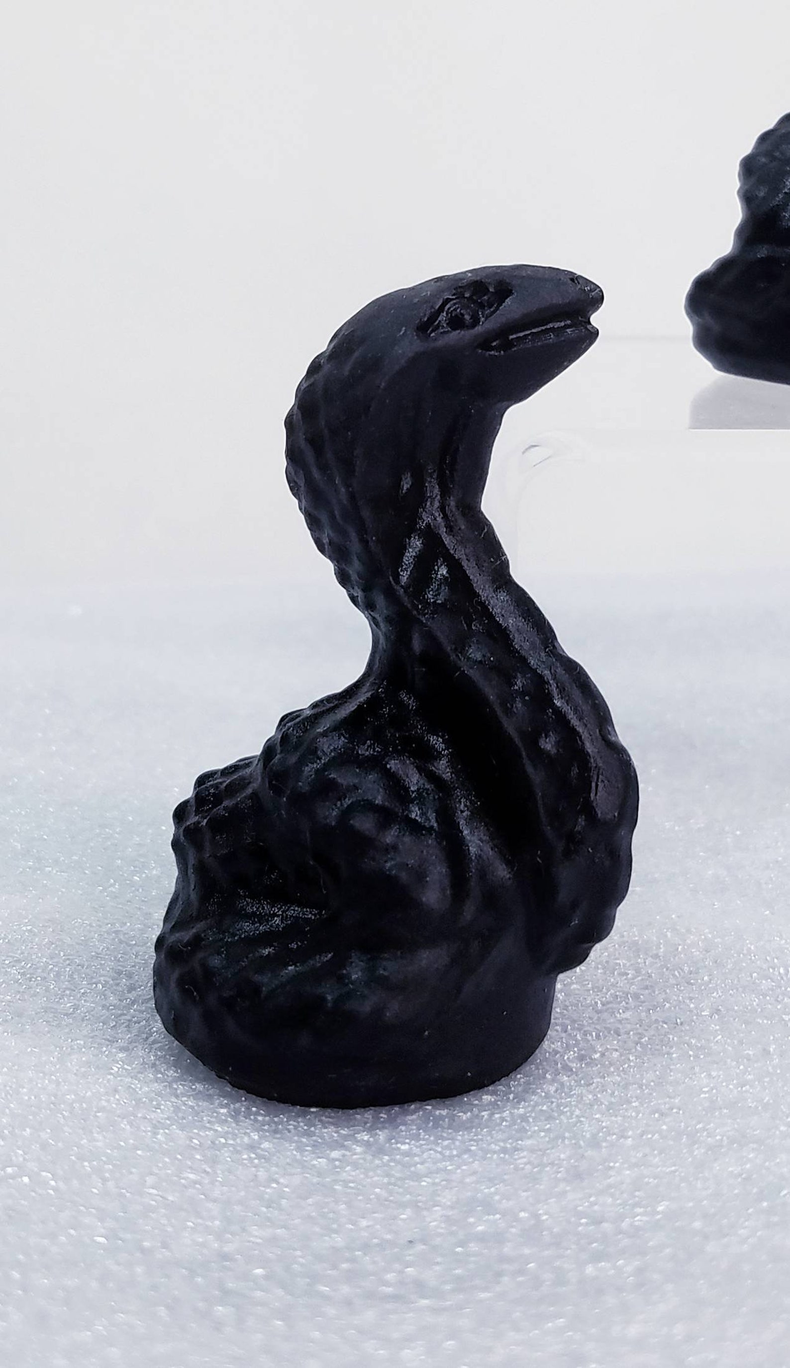 Black Obsidian Snake Serpent Spirit Totem Cobra Detailed Hand - Etsy