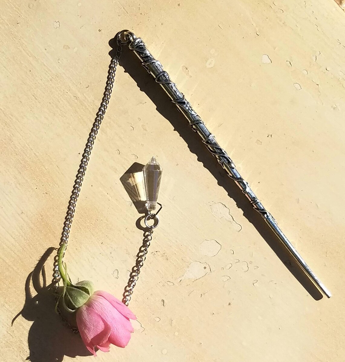 Wand Magic Magical Enchanted Pendulum Crystal Prism Dowsing | Etsy