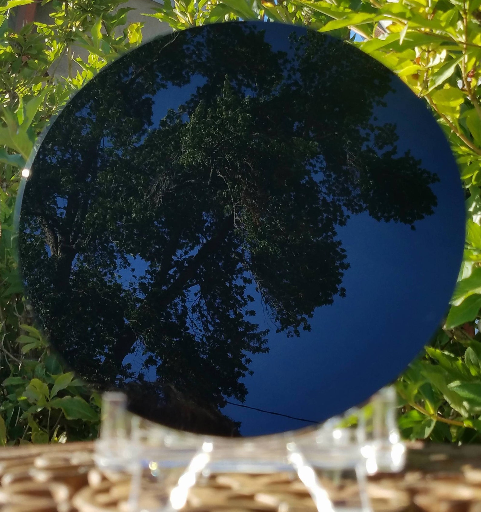 LG Black Obsidian Crystal Scrying Mirror Plate Crystal 180mm | Etsy