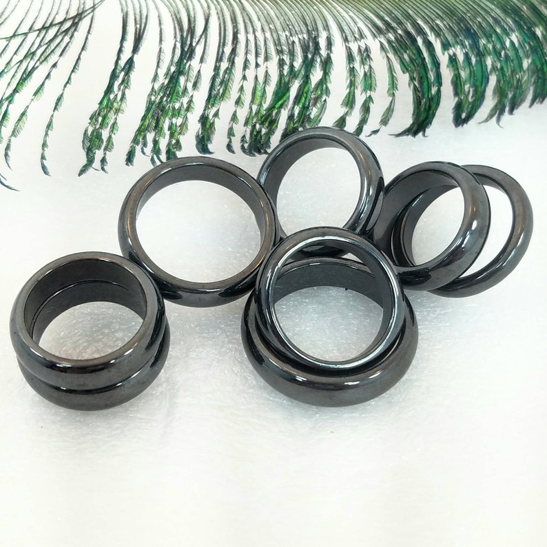 Magnetic Healing Therapy Hematite Ring Crystal Stone Gemstone - Etsy