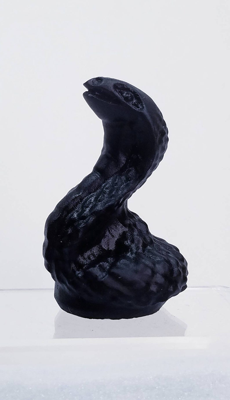 Black Obsidian Snake Serpent Spirit Totem Cobra Detailed Hand - Etsy