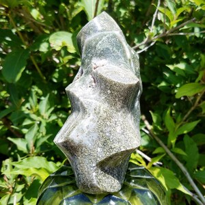 Ocean Jasper Flame Statue Geode Vug Natural Hand Made Carved Stone Sea ...