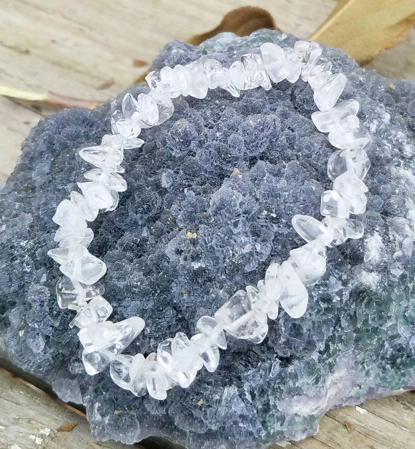 Cear Quartz Crystal Chakra Bracelet Semi Precious Gemstone - Etsy