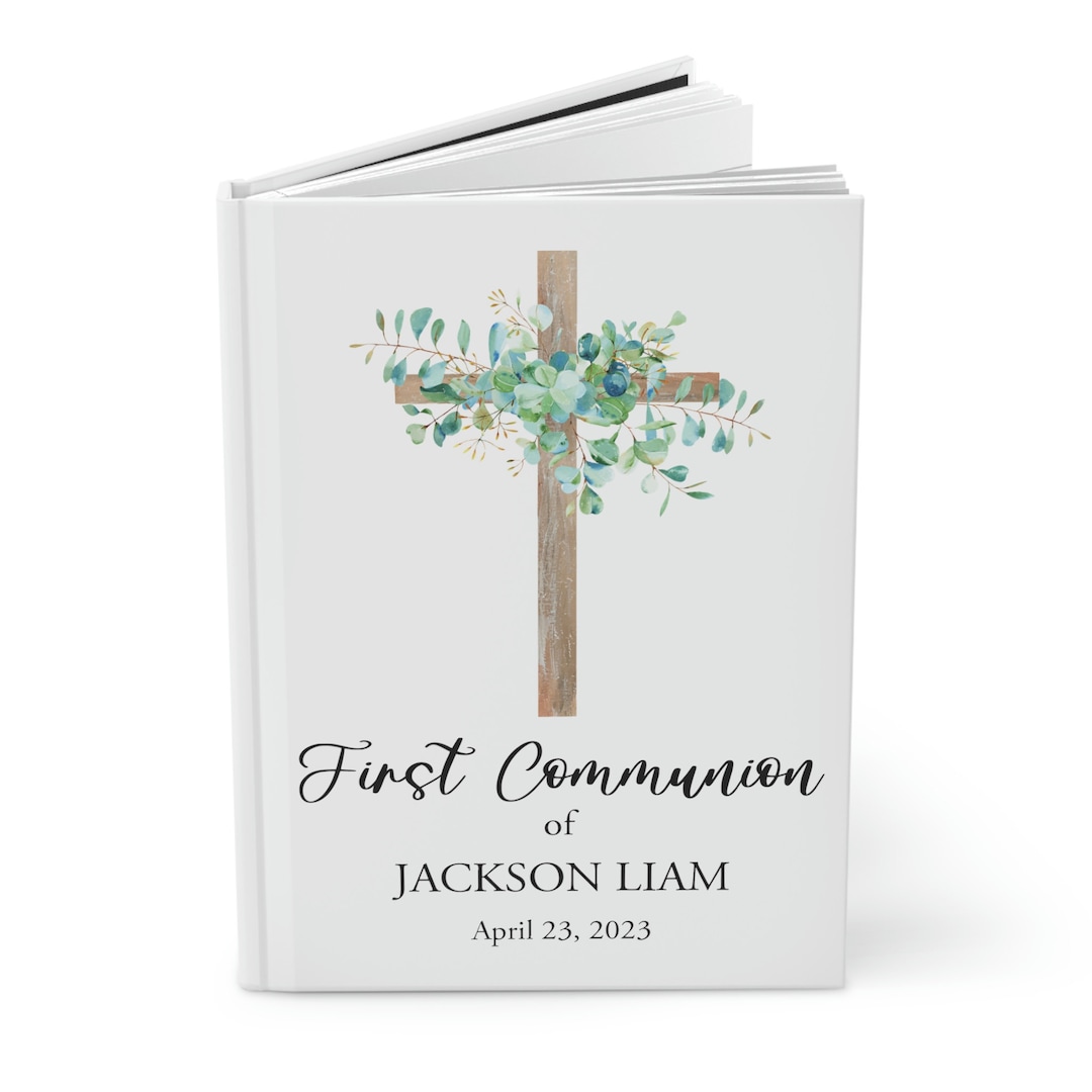 Personalized First Communion Journal Guest Book 5.75x8, 150 Pages - Etsy
