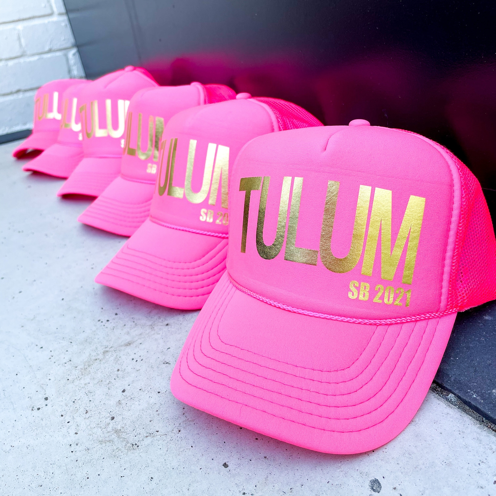 Foil Letters Custom Trucker Hat Cap, Girls Trip, 40th Birthday Gift ...