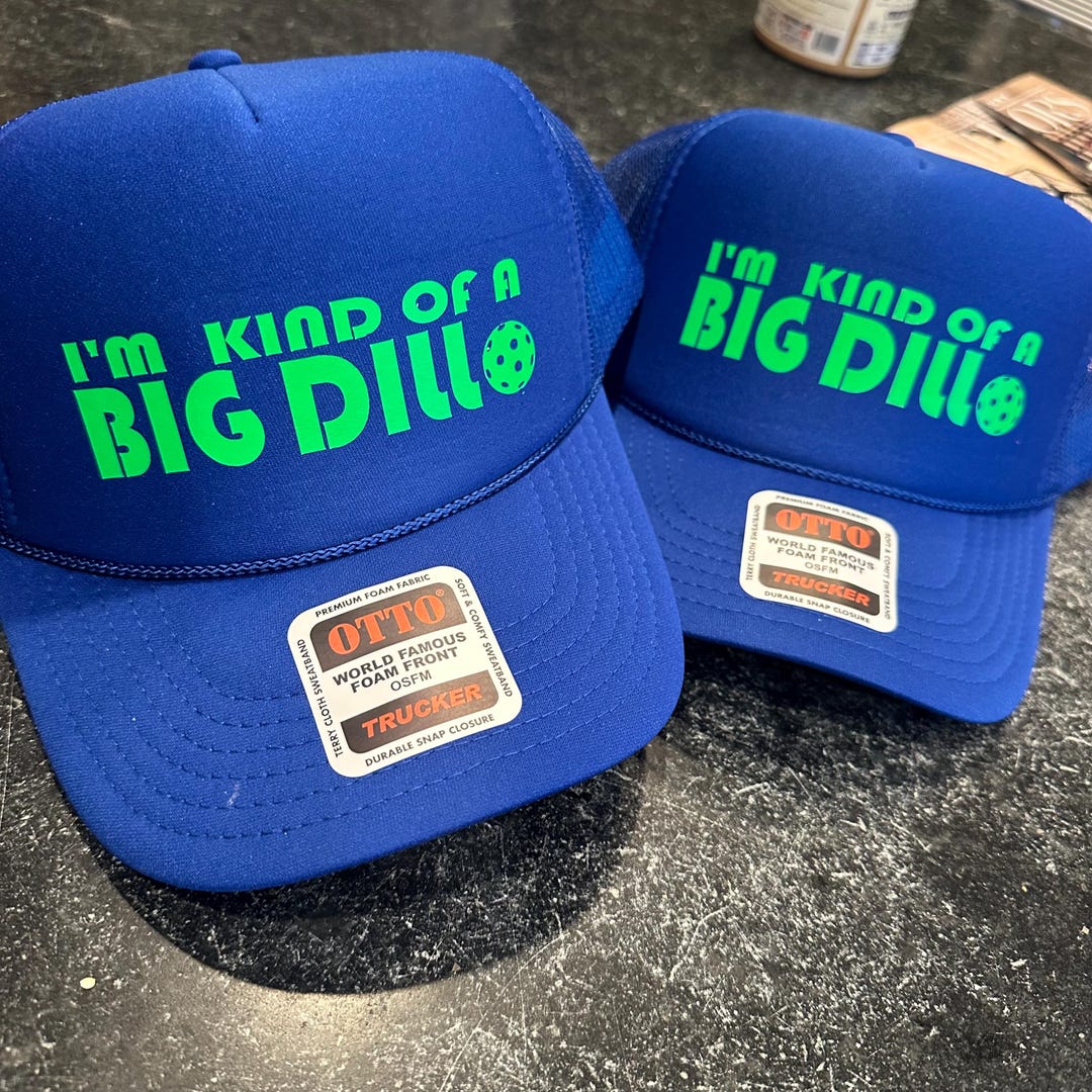 Pickleball Team Trucker Hat Cap, Big Dill Pickle, Funny Gift, Doubles ...