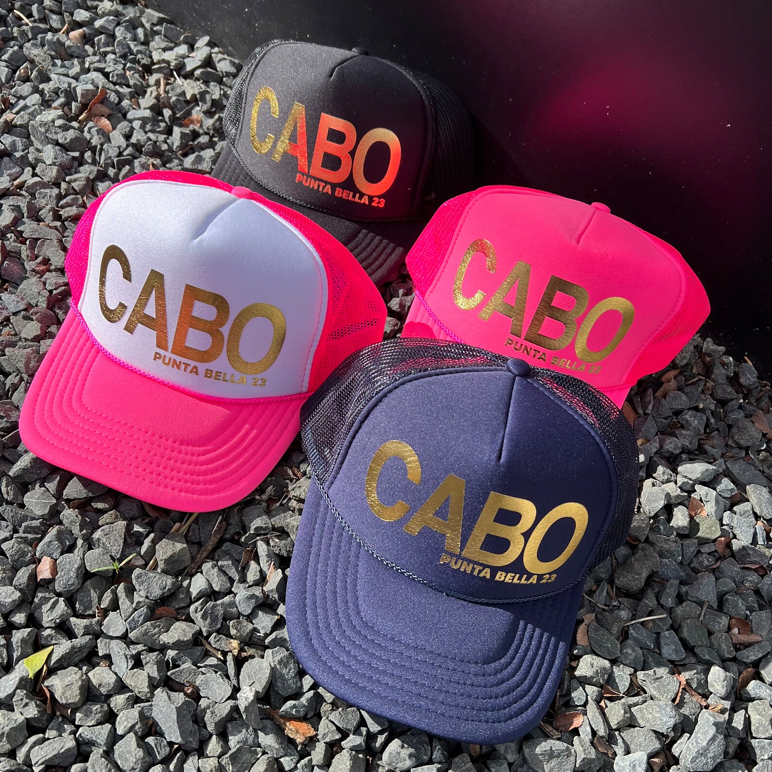 Foil Letters Custom Trucker Hat Cap, Girls Trip, 40th Birthday Gift ...