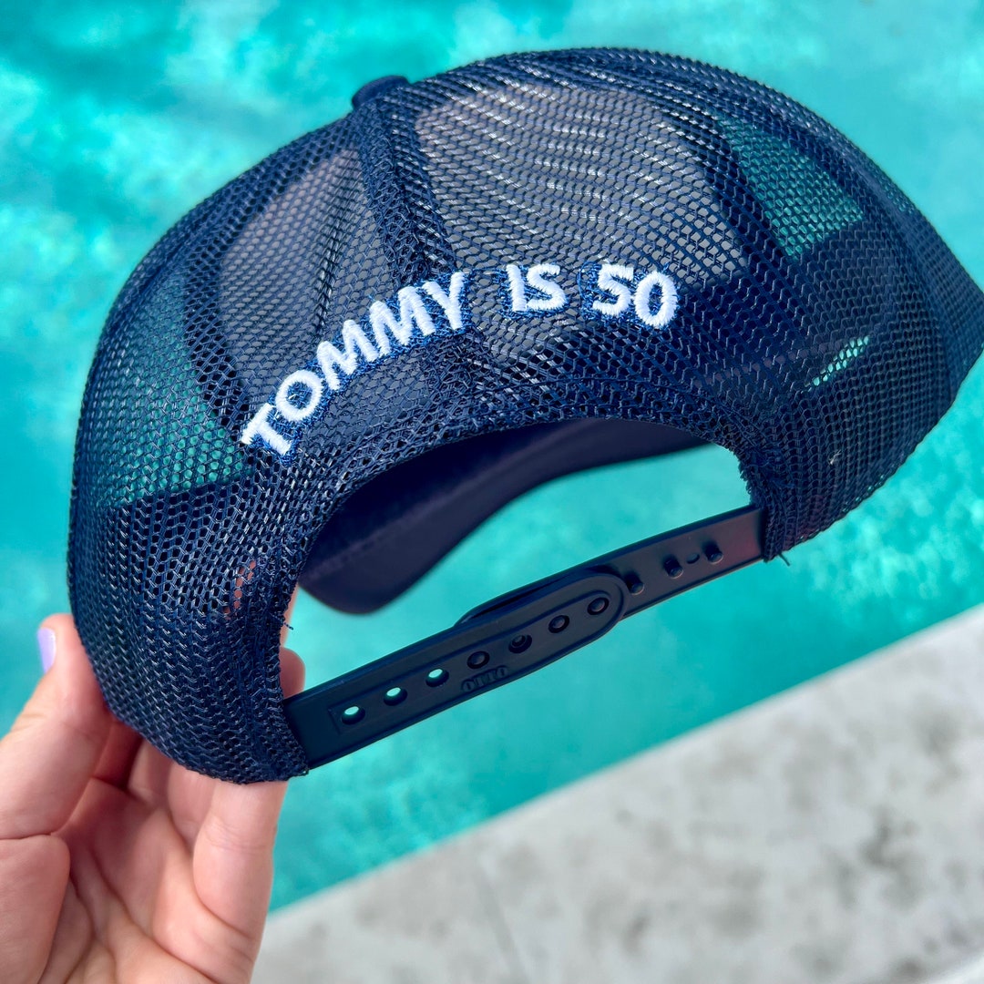 Back of Hat Embroidery Add-on, Custom Text for Trucker Hats ...