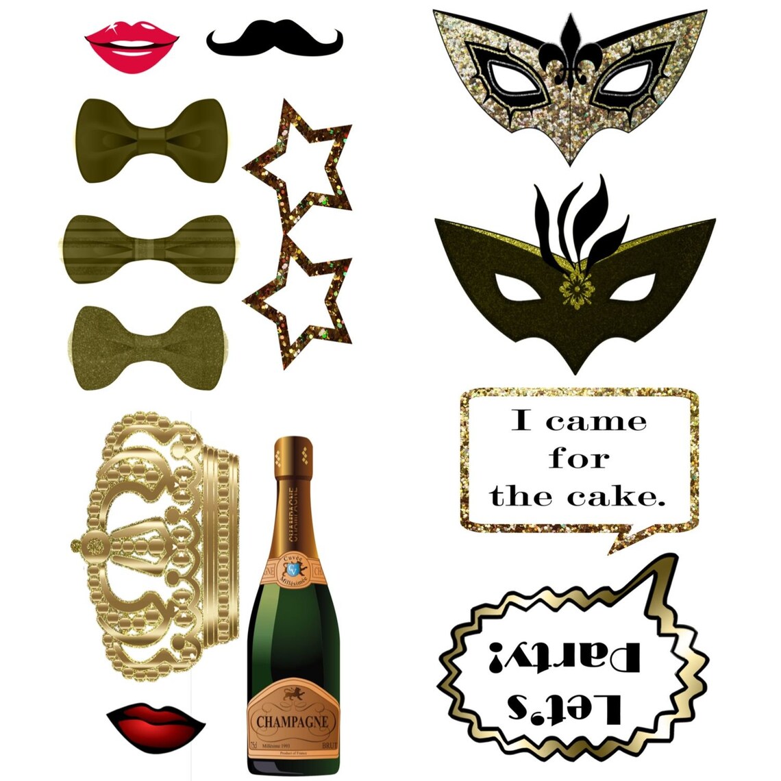 30th Birthday Photo Booth Props DIY / Thirtieth Birthday Party ...