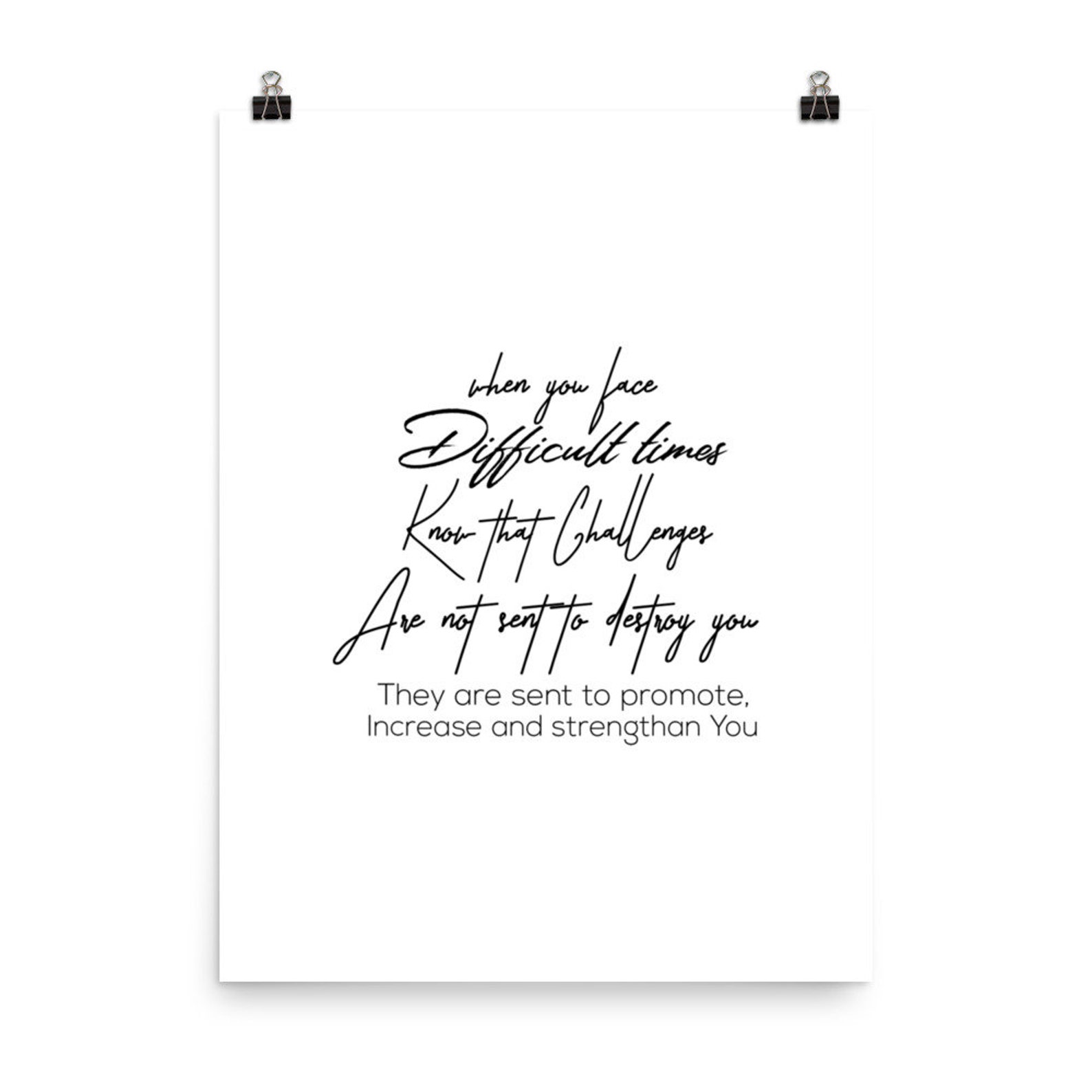 Inspirational Quote Poster Print High Quality Wall Art Home | Etsy