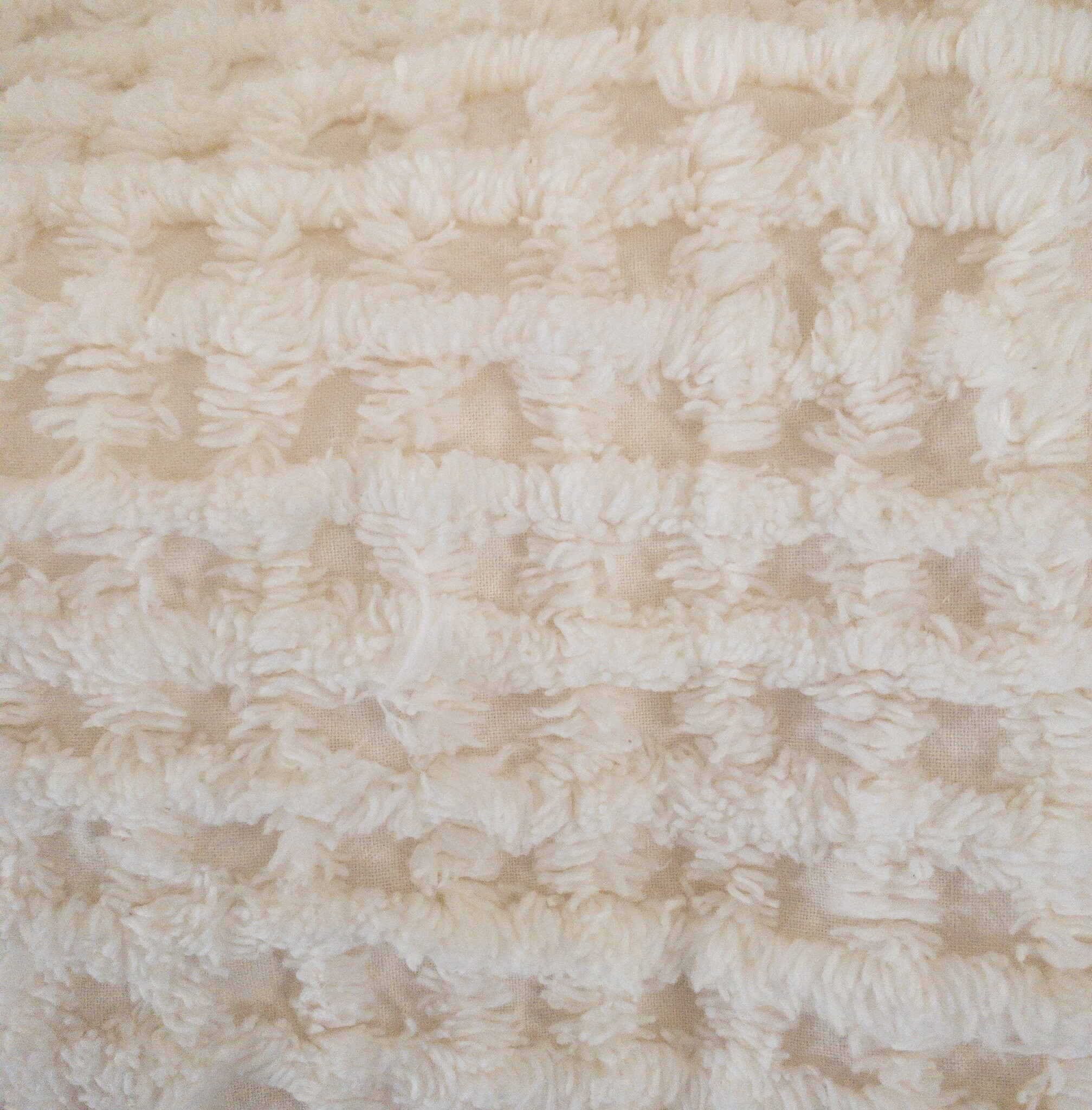 Winter White Chenille Fabric, Kids Decor off White Chenille Vintage ...
