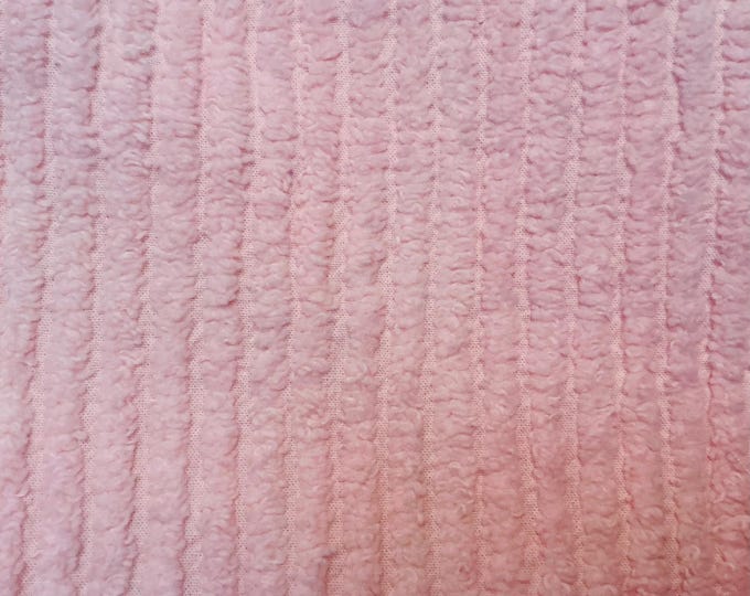 Pink Chenille Fabric, Kids Decor ,baby Pink Chenille Vintage Fabric ...