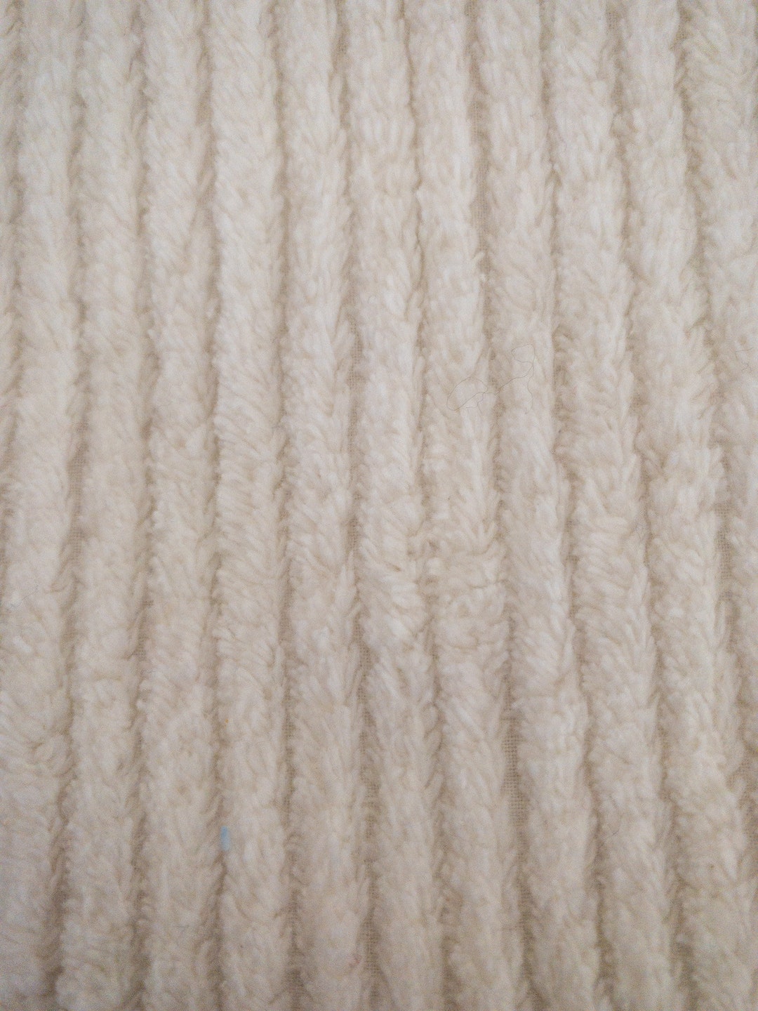 Off White Chenille Fabric, Kids Decor ,winter White Chenille Vintage ...