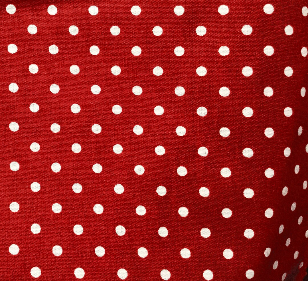 Polka Dot Fabric by the Yard, Burgandy Polka Dot Cotton Fabric ...
