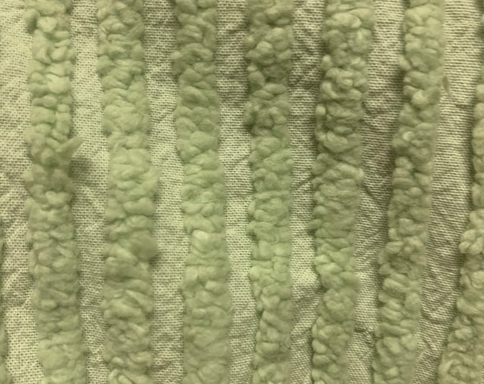 Celery Green Chenille Fabric, Kids Decor ,green Chenille Vintage Fabric ...