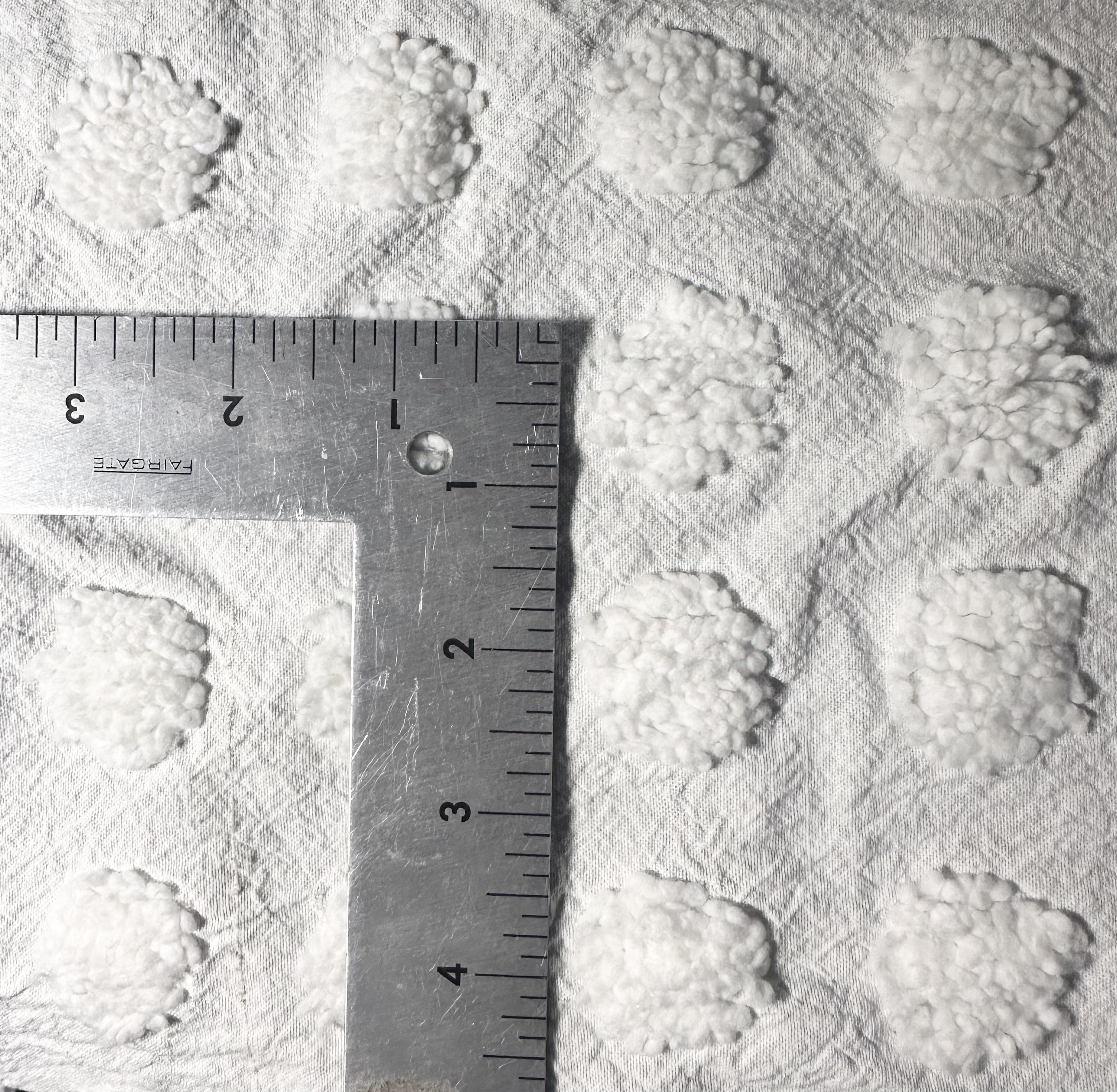 White Chenille Large 1 Inch Dot Fabric, Kids Decor, White Chenille ...