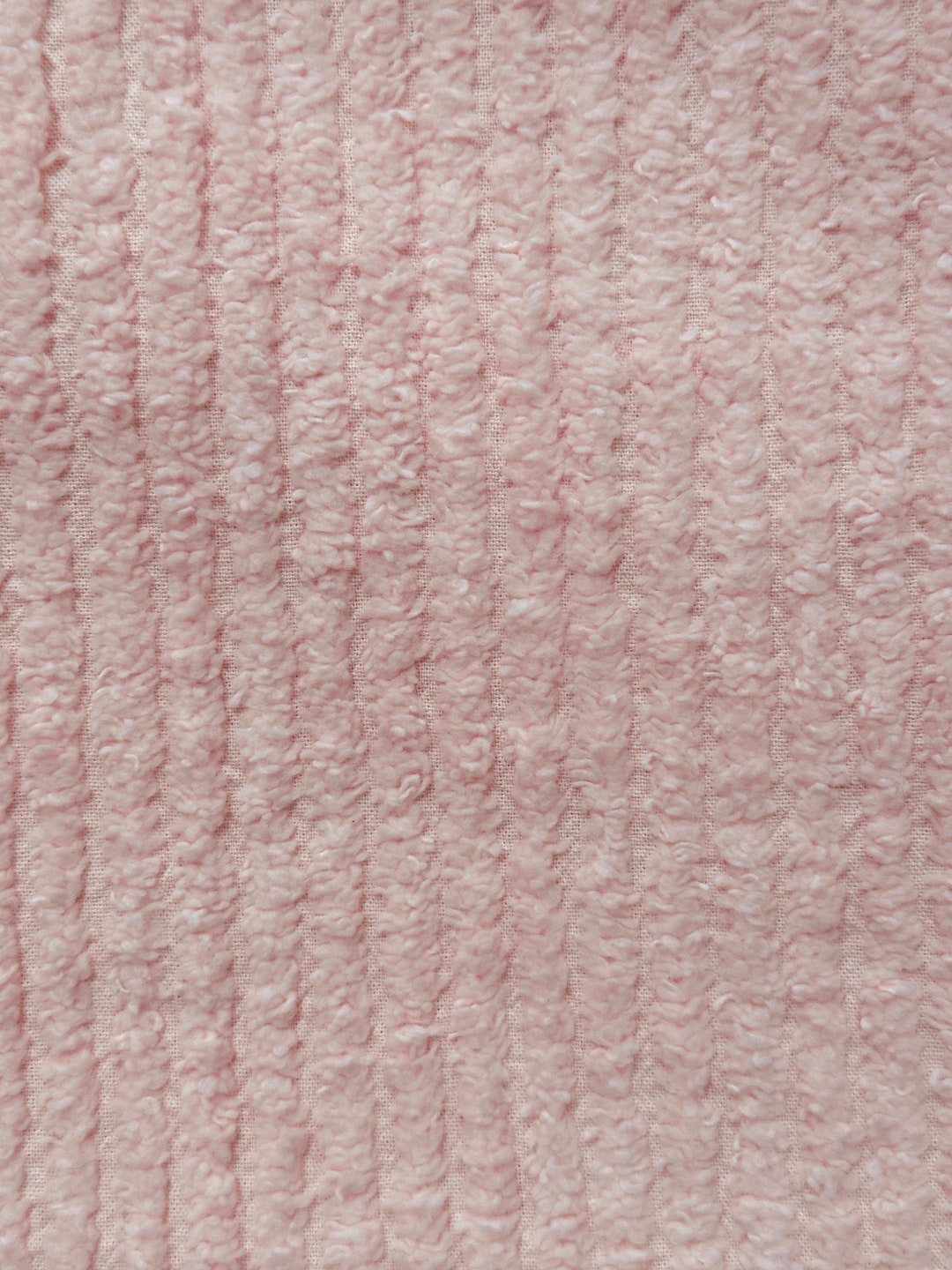 Pink Chenille Fabric, Kids Decor ,baby Pink Chenille Vintage Fabric ...