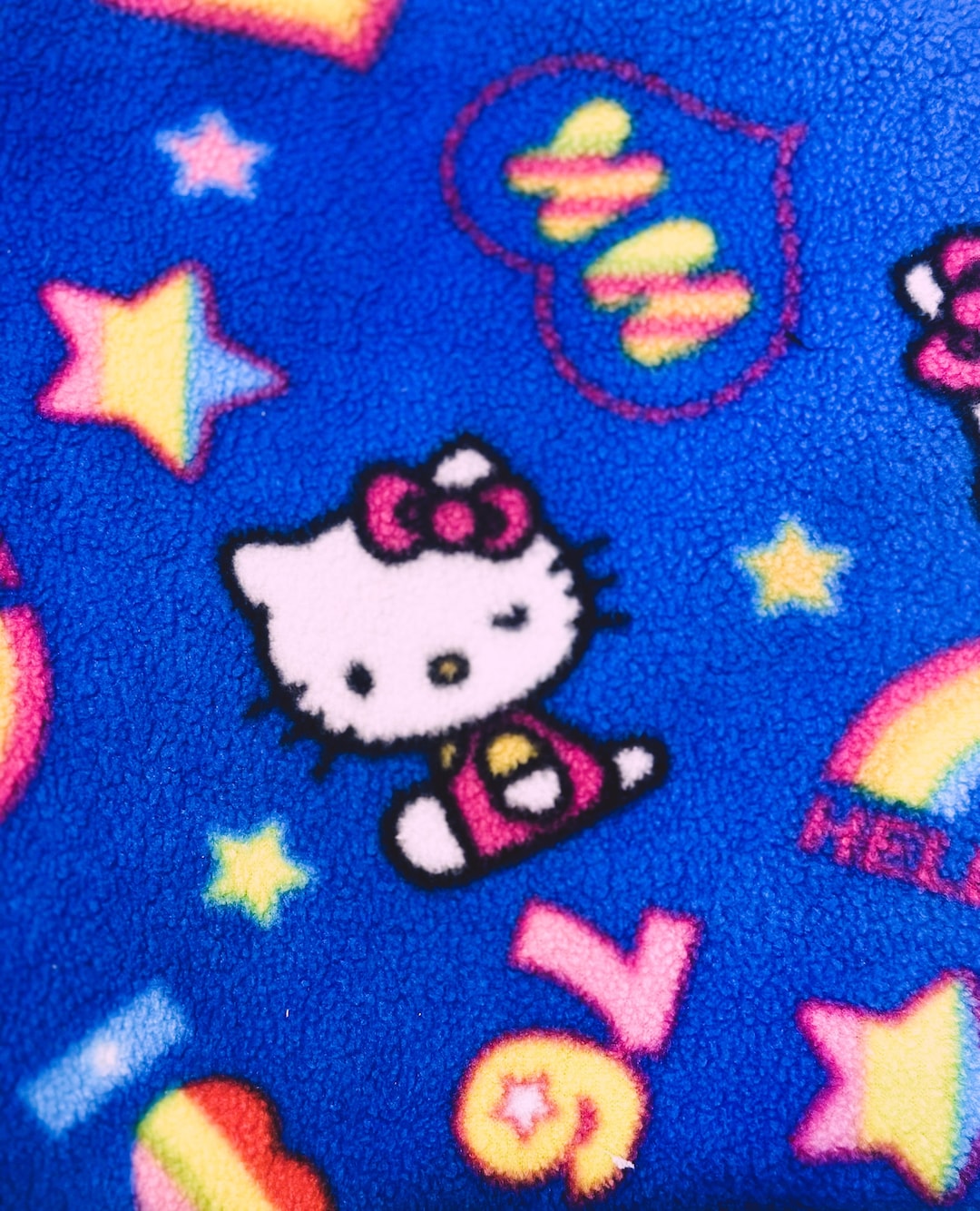 Hello Kitty Blue Fleece Fabric, Hello Kitty Blue, Hello Kitty Soft ...