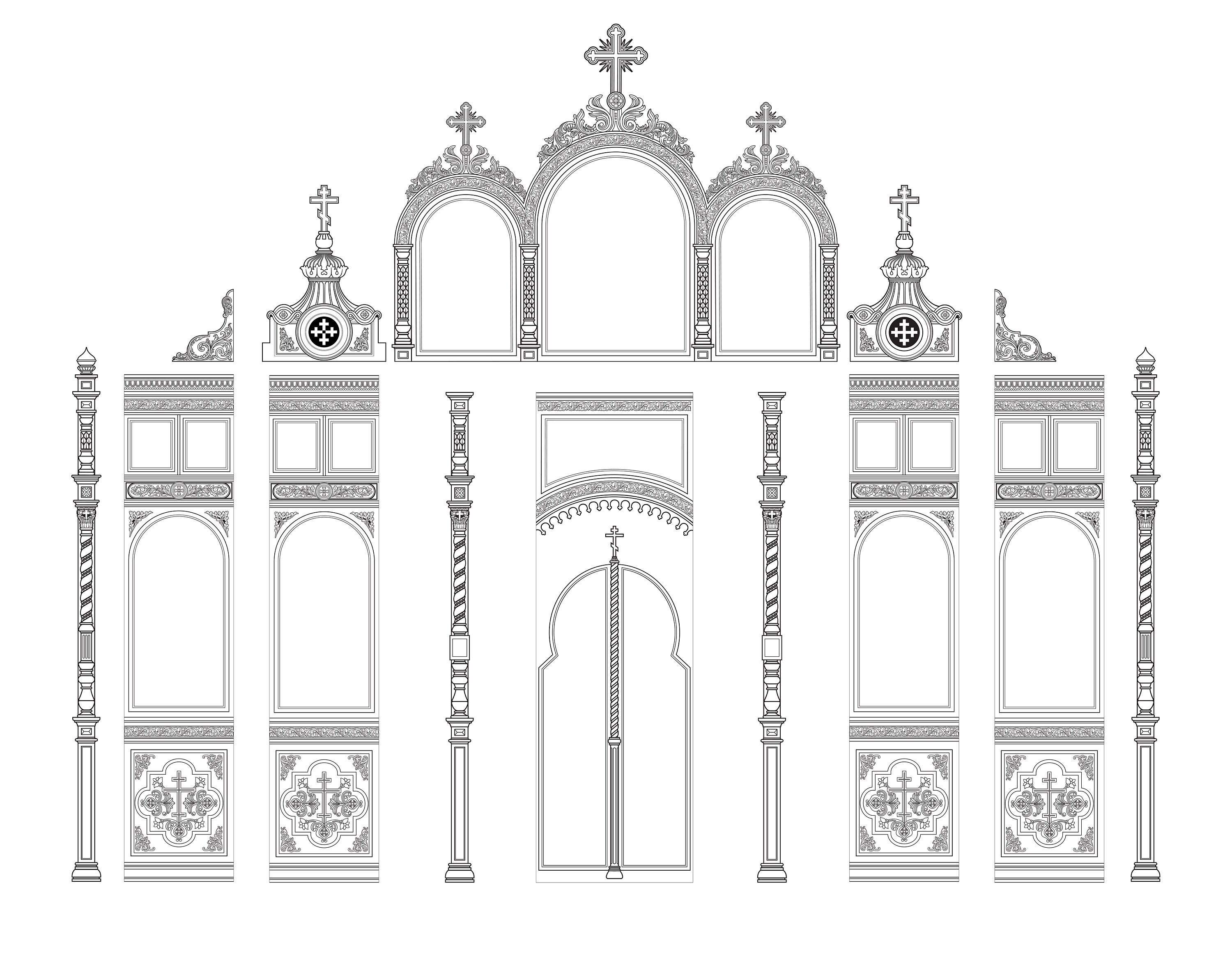 Iconostasis Module, Architectural, Interior, Orthodox, Religious ...