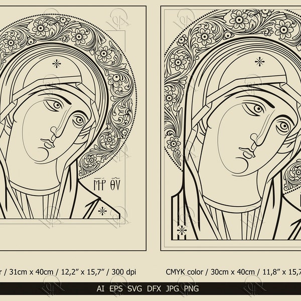 Orthodox Icon Svg - Etsy
