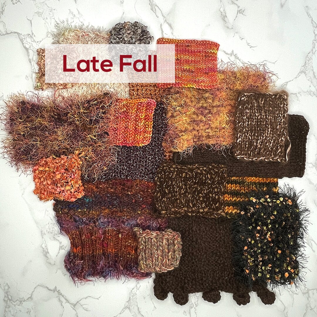 NEW COLORWAY! Hand-made Swatches Grab Bag in Late Fall Colors, Luxury ...
