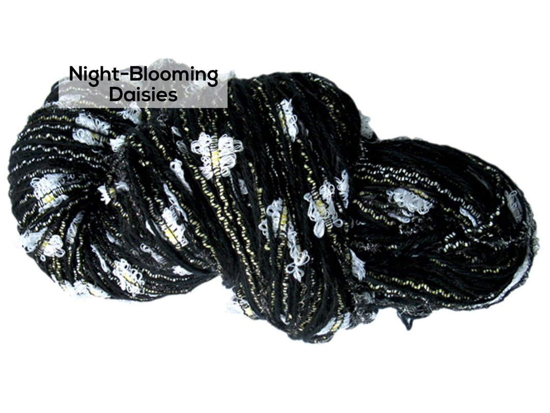 Stranded Skeins OOAK 3-strand Multi-textured Yarn in Night-blooming ...