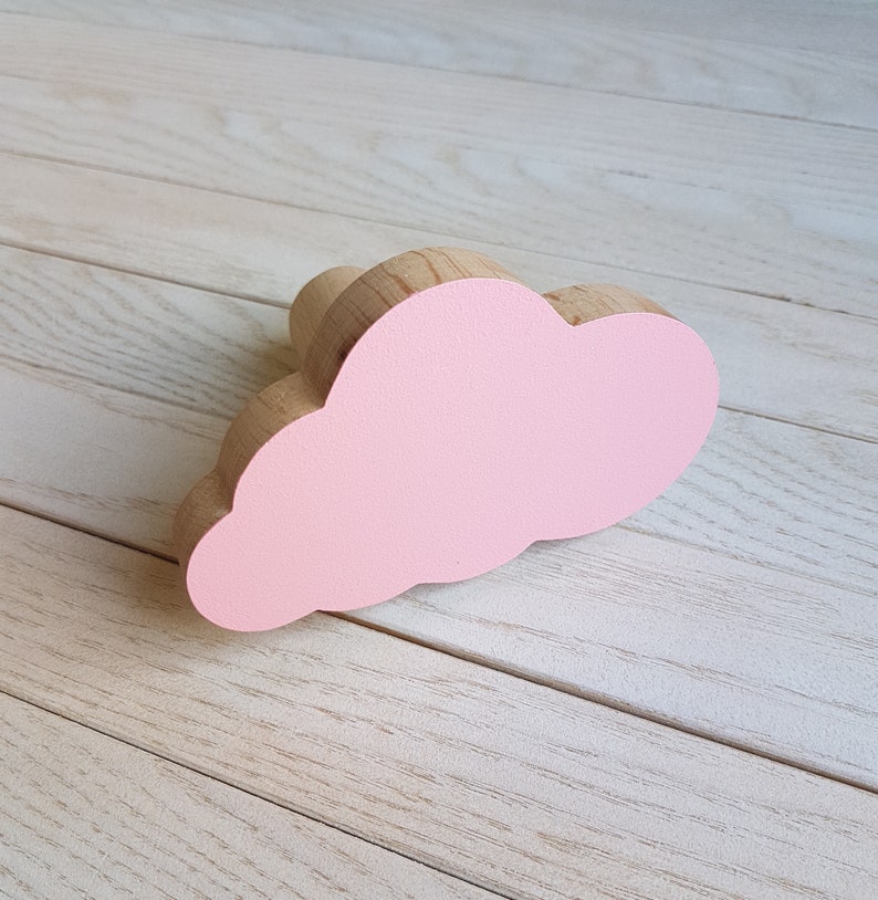 Wooden Wall Hooks, Pink Cloud Hook, Wall Hook, Coat Hook, Rack Hanger ...