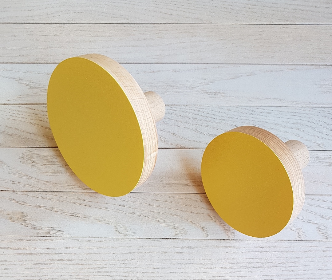 Yellow Hook/wooden Nursery Hook/ Kids Room Wooden Hook/rack/hangers ...
