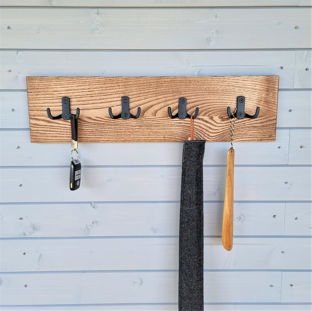 Wall Shelf With Hooks/ Entryway Shelf/ Wooden Organizer/coat Rack Shelf ...