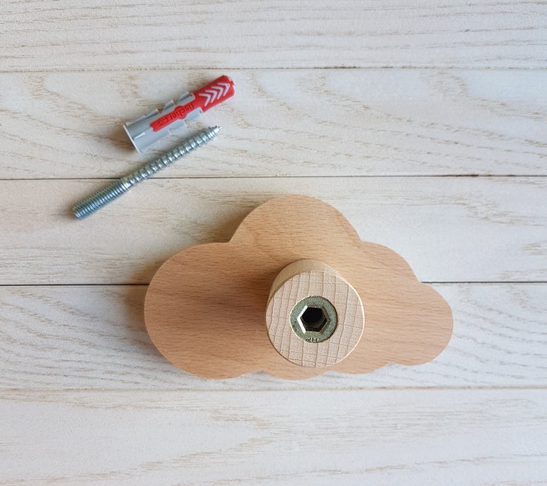 Wooden Hook Wall Hooks White Cloud Hook Kids Clothes - Etsy