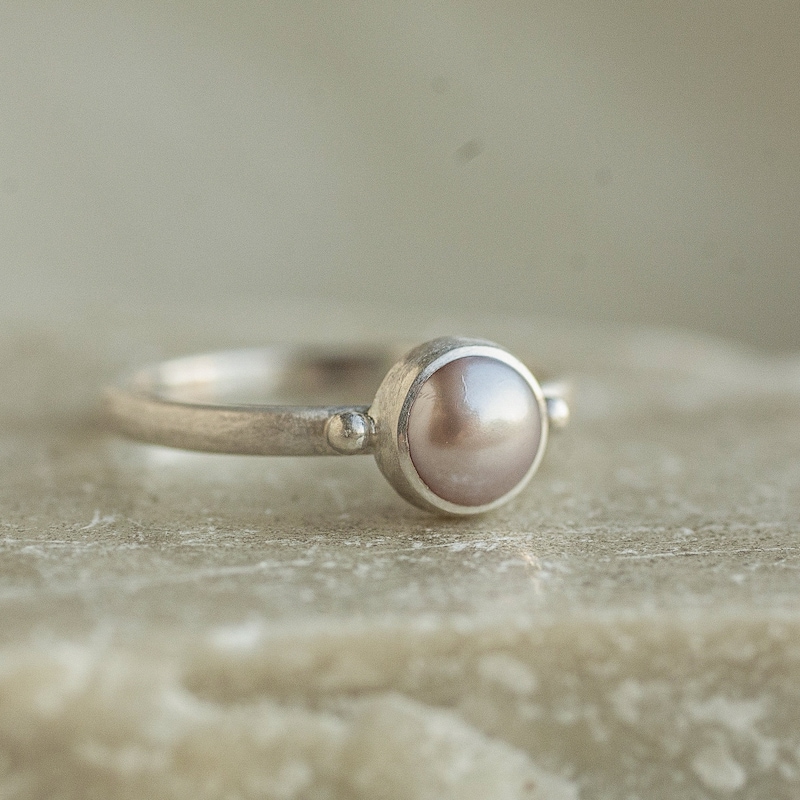 Pink Pearl Rings - Etsy