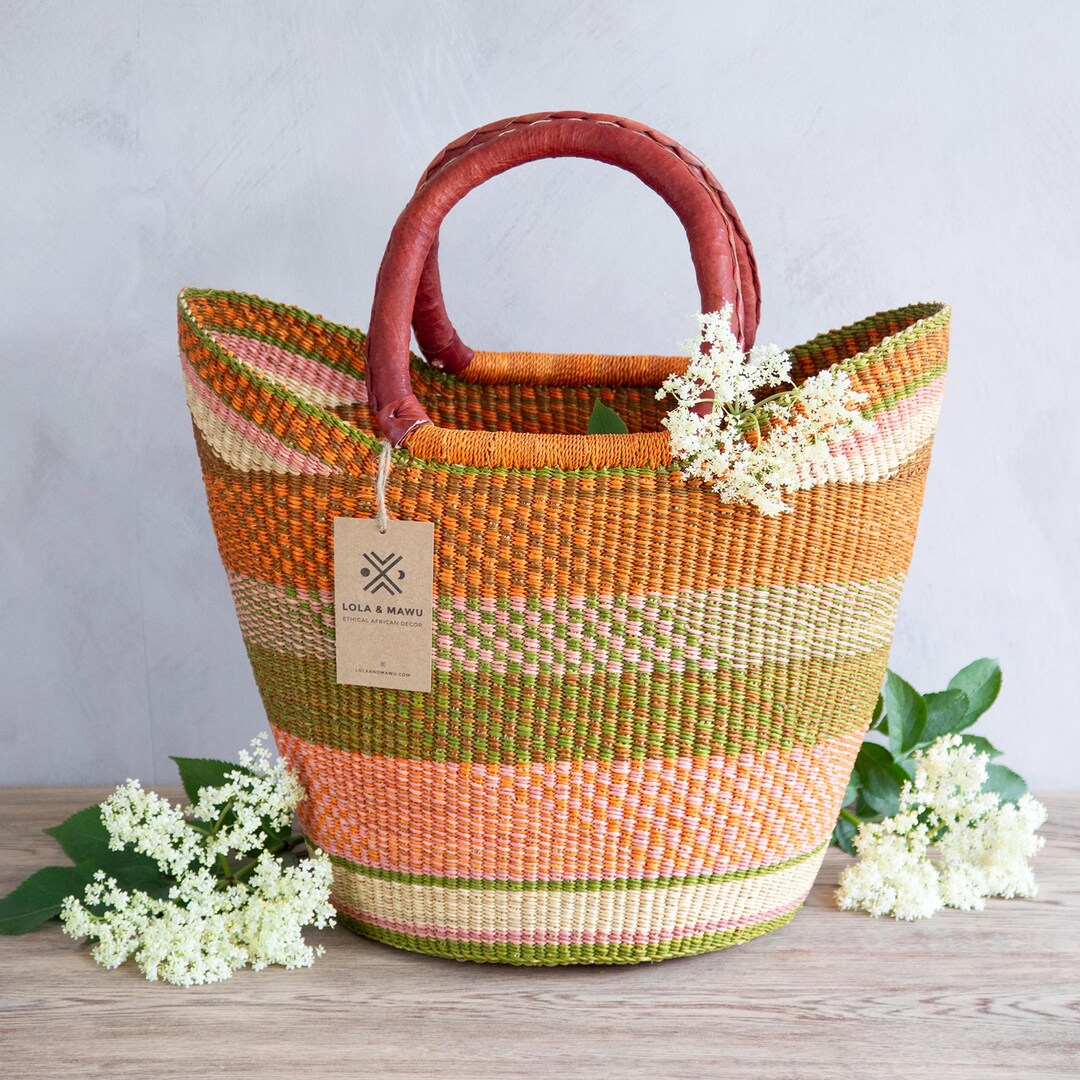 Shopping Basket - Emma - African, Fairtrade, Bolga, Market Basket in ...