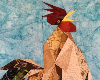 Bottoms Up Paper Pieced Hens Chicken Block Quilting | Etsy