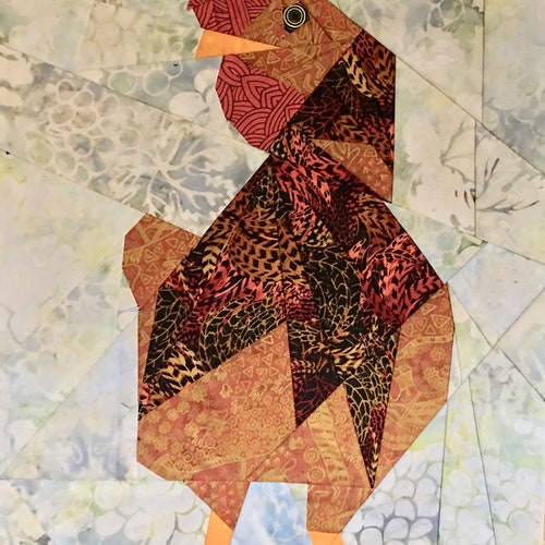 Bottoms Up Paper Pieced Hens Chicken Block Quilting - Etsy
