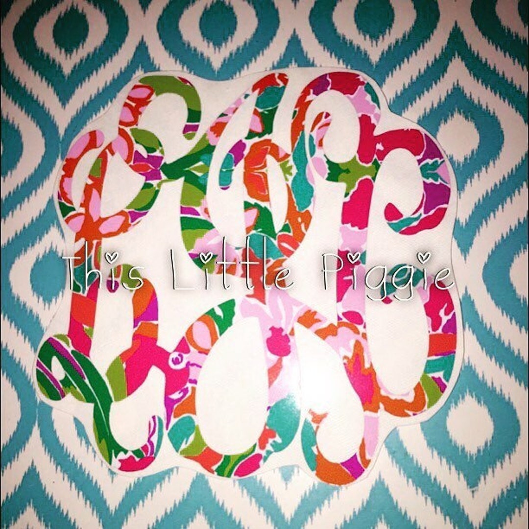 Monogram Decals Laptop Decals Phone Decals - Etsy