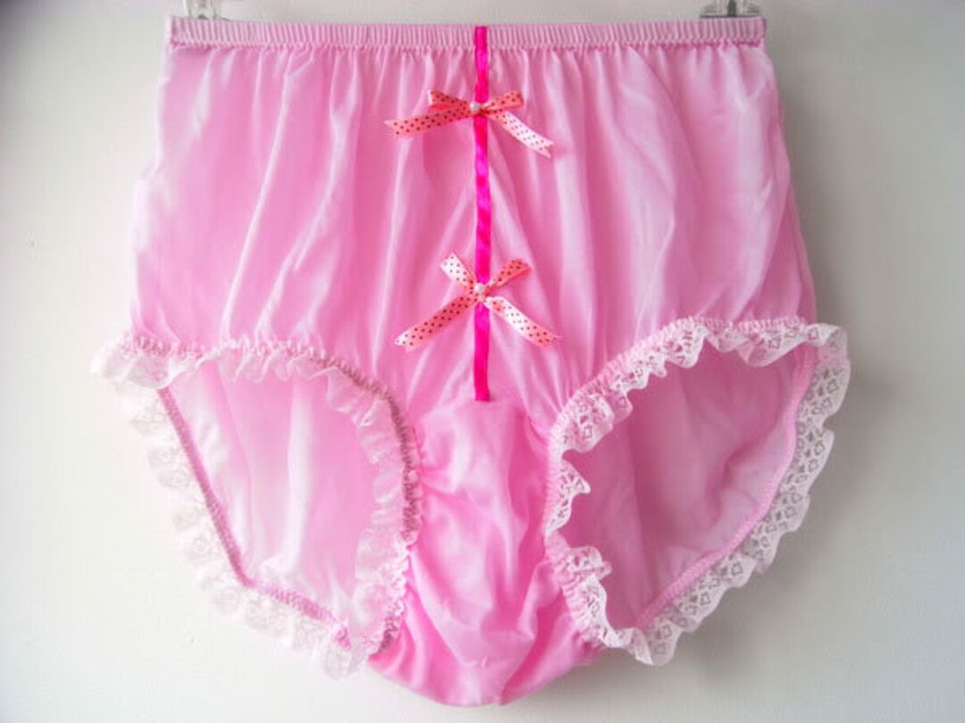 Pink Nylon Briefs