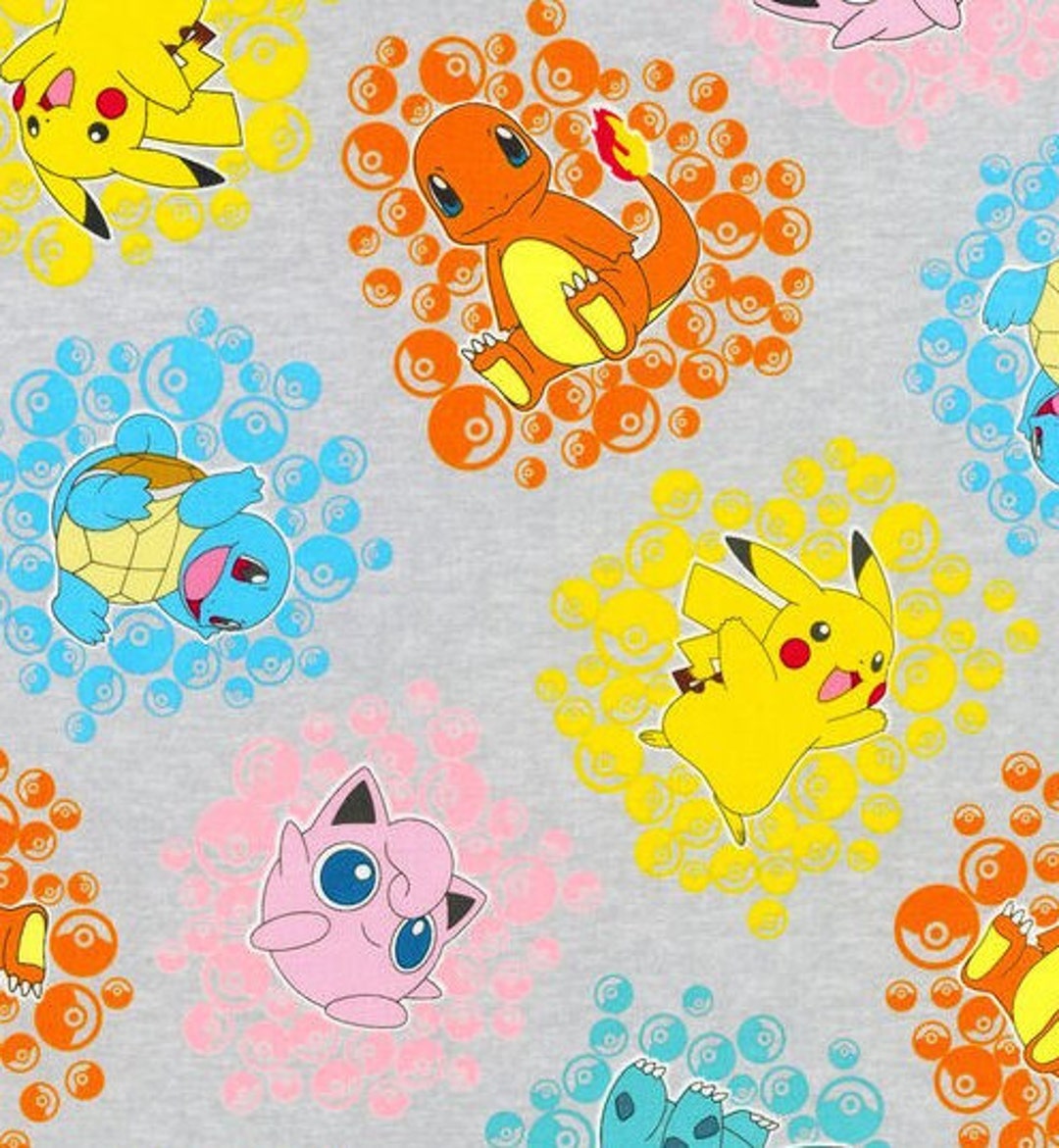 Pokemon Cotton Fabric by the Yard, Fabric, Cotton, Masks, Crafts ...