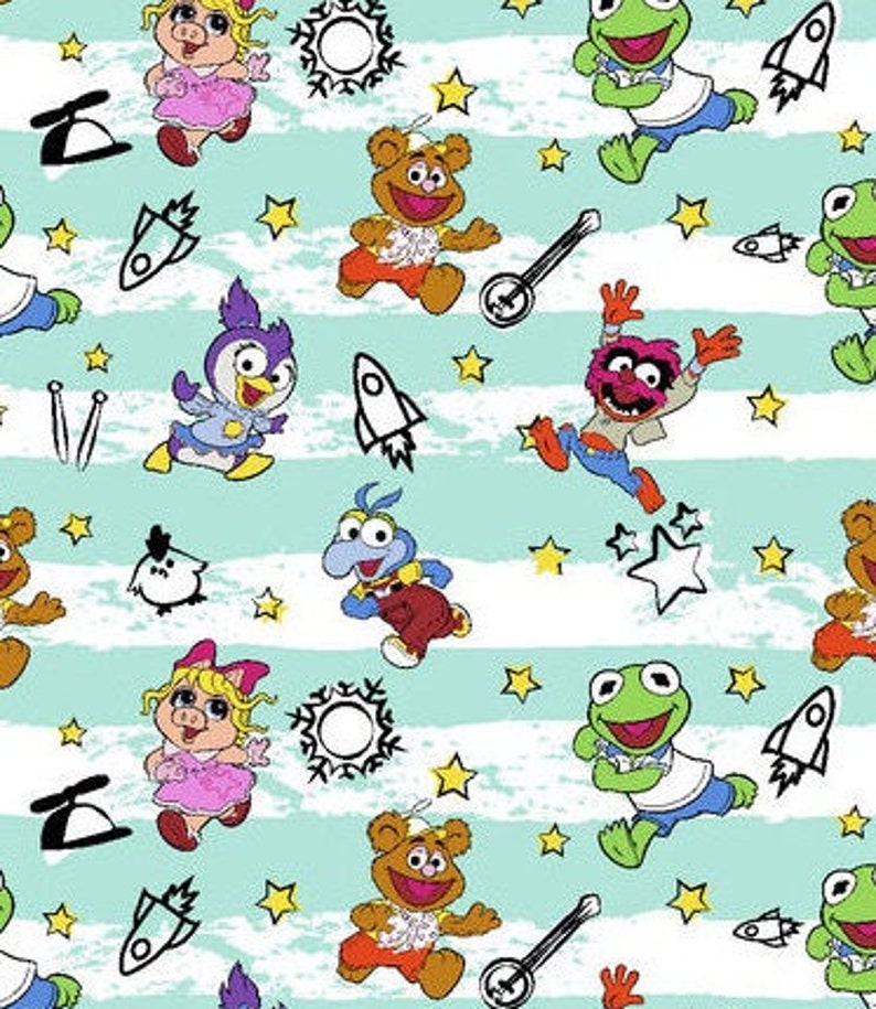 Muppet Babies Cotton Fabric by the Yard Fabric Cotton - Etsy